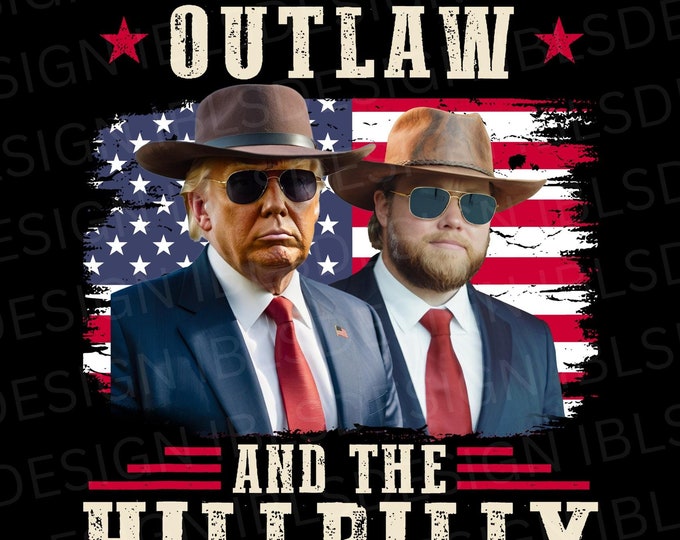 Outlaw Hillbilly 2024 Bumper Sticker, Funny Trump Vance 2024 Sticker ...