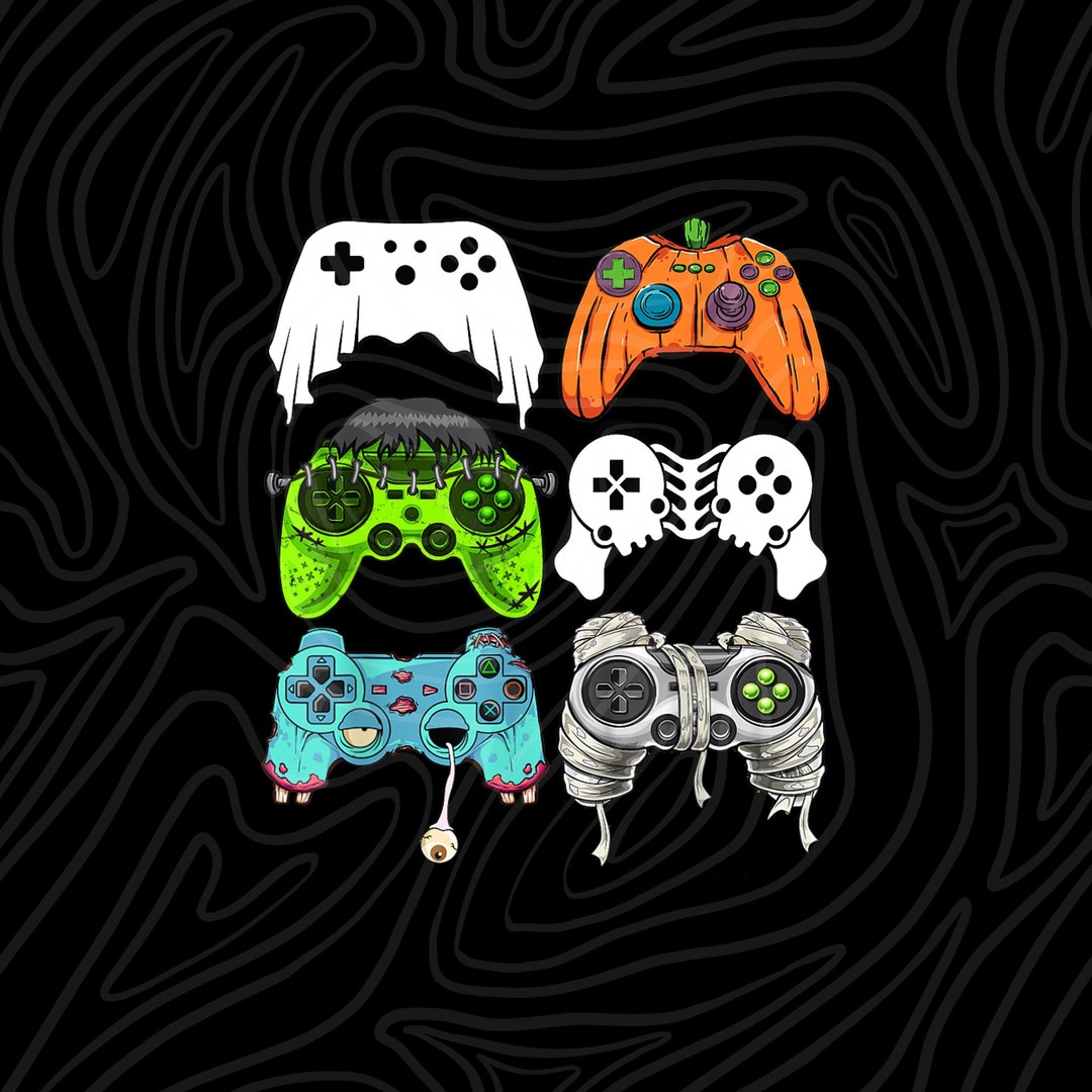 Halloween Skeleton Zombie Gaming Controllers Mummy Boys Kids PNG - Etsy
