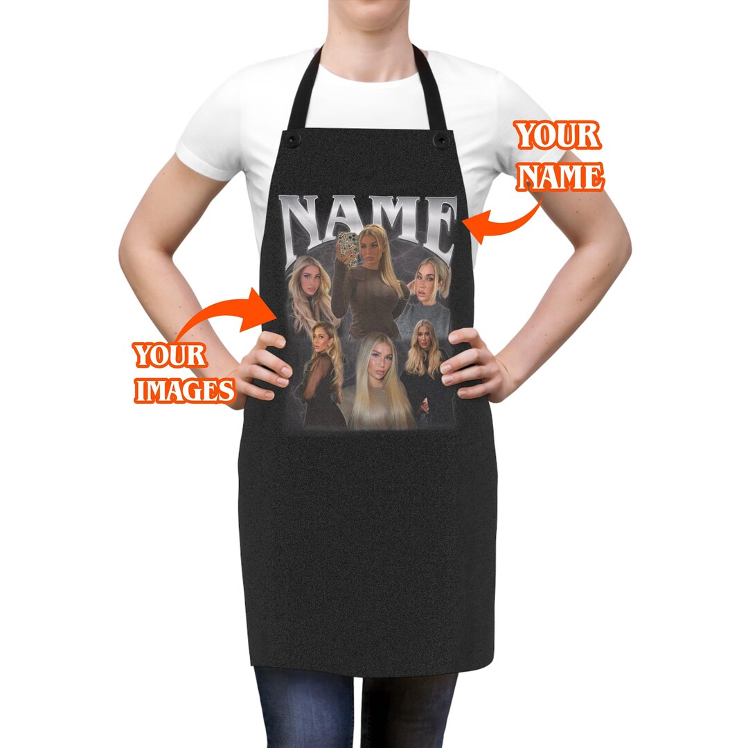 Custom Apron With Text Photo Personalized Images Apron, Custom Photo ...