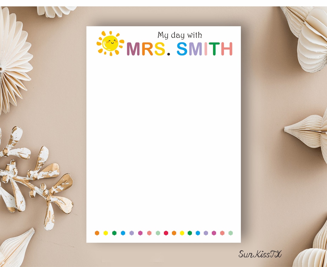 Personalized Teacher Notepad Notepad Teacher Gifts Teacher Notebook ...