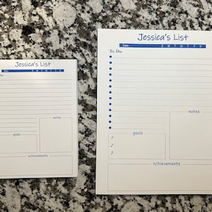 Personalized/custom Notepad to Do List Notepads for Planning ...