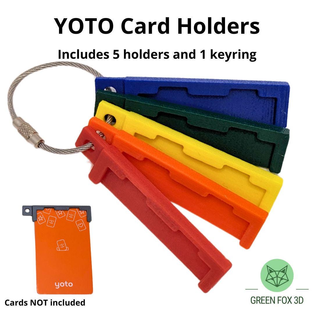 Yoto Card Holder Damage Free 3D Printed in Canada Set of 5 With Keyring ...