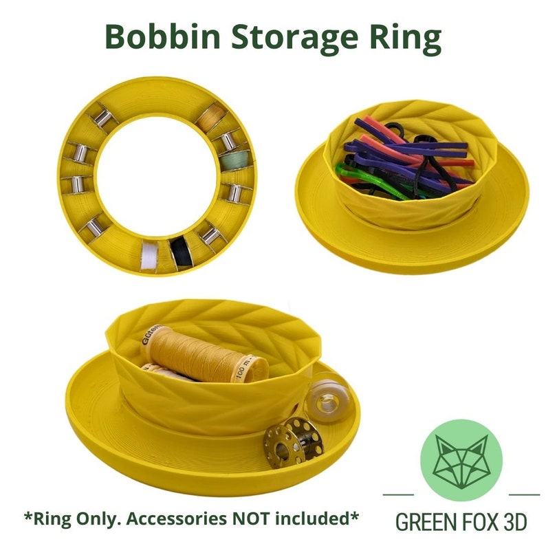 Snap in Bobbin Storage Ring - Holds 20+ Standard Bobbins - Sewing Aid ...