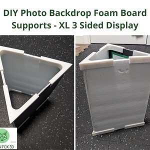 XL Foam Board Bracket: DIY Photography Backdrop Supports 3D Printed - Etsy