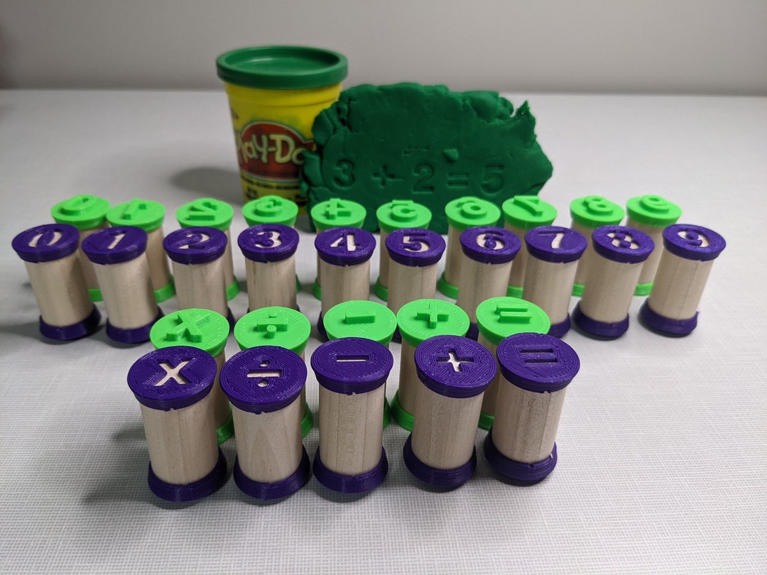 Math Play-doh Stamps Learning Aids Math Manipulatives Numbers ...