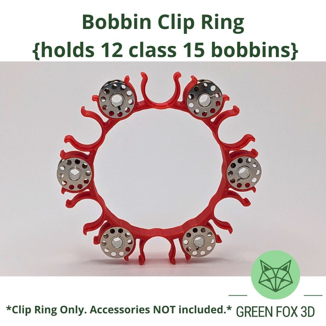 Bobbin Clip Ring Snap in Bobbin Storage Ring - Sunburst Bobbin Storage ...