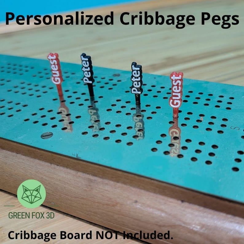 Personalized Cribbage Pegs With Storage Case, up to 8 Characters - Etsy