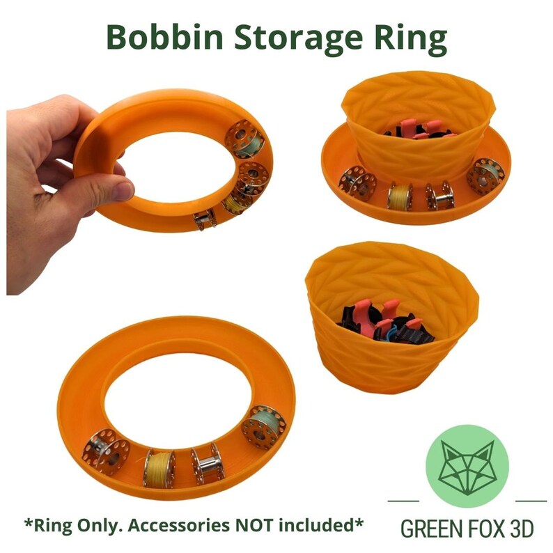 Snap in Bobbin Storage Ring - Holds 20+ Standard Bobbins - Sewing Aid ...
