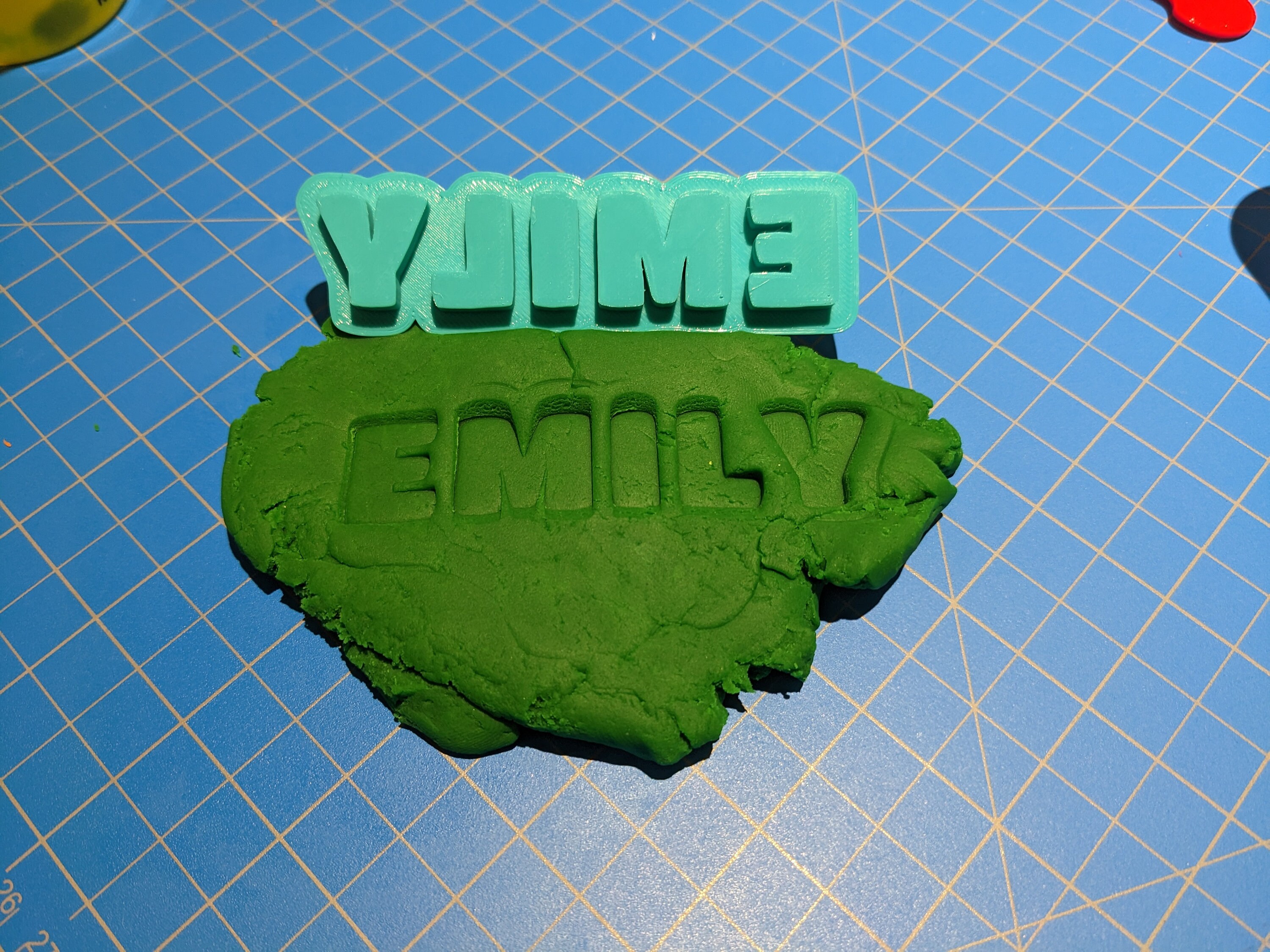 DIGITAL File Custom Play-doh Name Stamp STL - Ready to 3D Print - Etsy