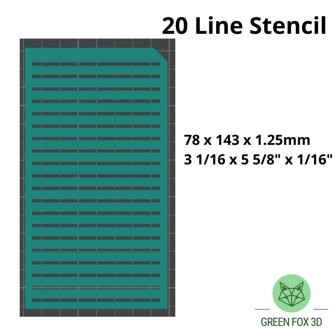 20 Line Stencil Custom to Do List Task List Stencil Bullet Journal ...