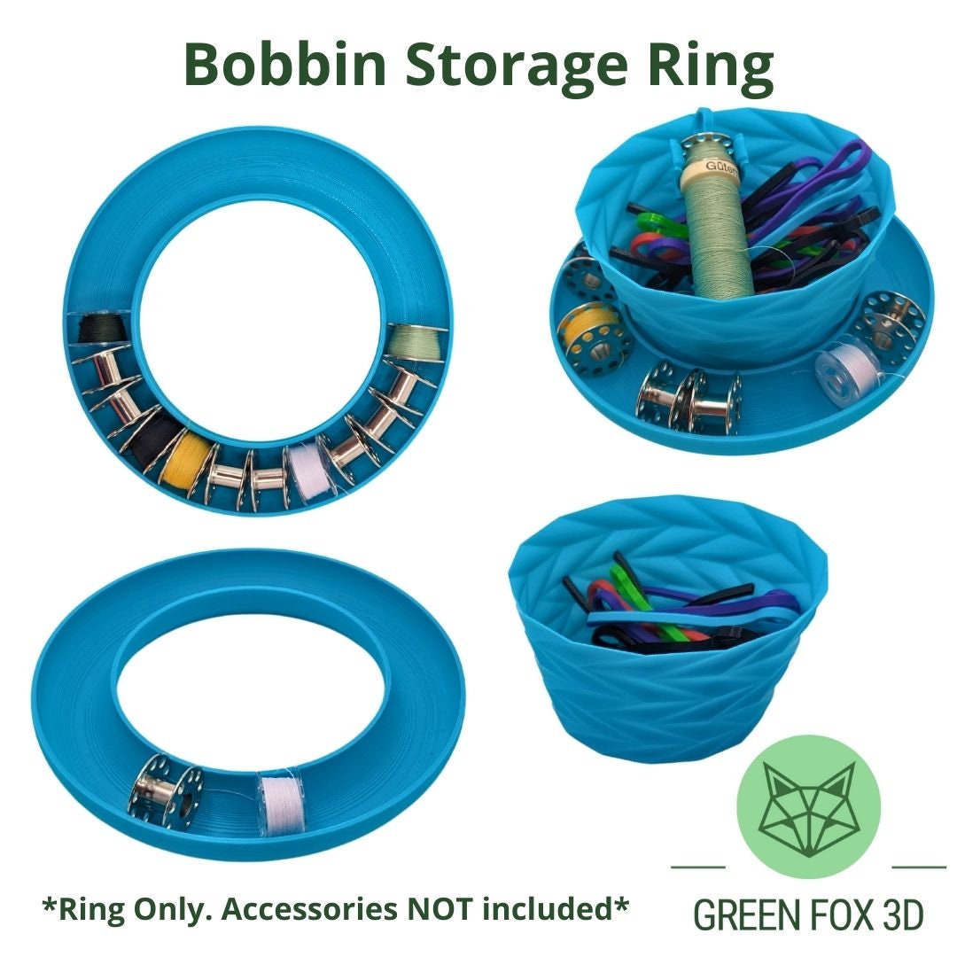 Snap in Bobbin Storage Ring - Holds 20+ Standard Bobbins - Sewing Aid ...