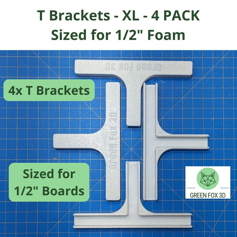 XL Foam Board Bracket: DIY Photography Backdrop Supports 3D Printed - Etsy