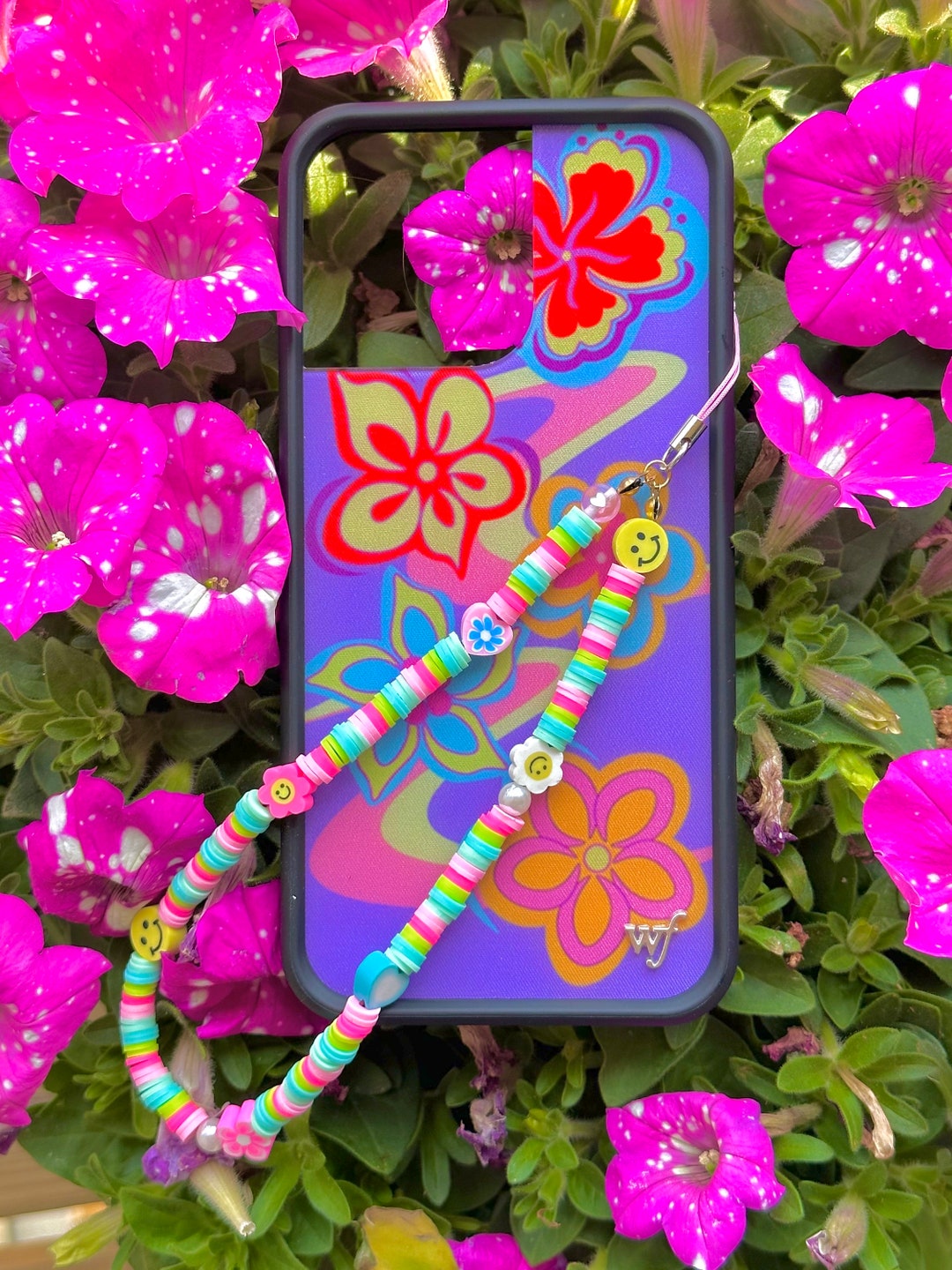 Preppy Phone Charm | Handmade Beaded Phone Jewelry - Etsy