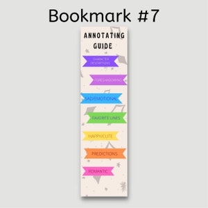 ANNOTATING BOOKMARKS | Bookmarks | Annotating Tabs | Book Lovers ...