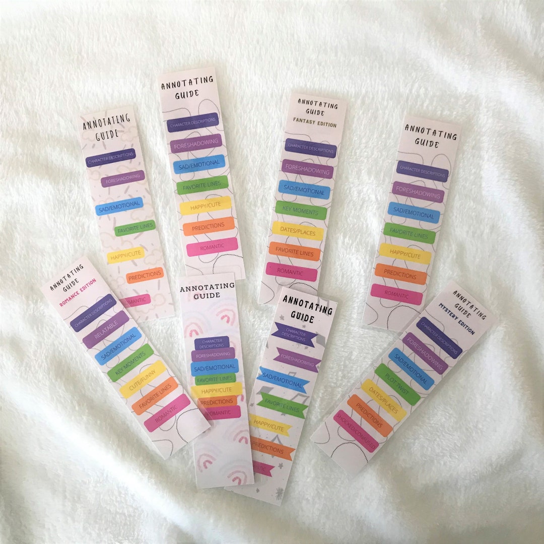 ANNOTATING BOOKMARKS Bookmarks Annotating Tabs Book Lovers Perfect Gift ...