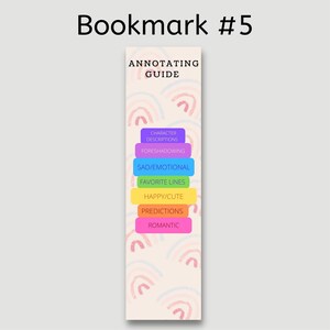 ANNOTATING BOOKMARKS | Bookmarks | Annotating Tabs | Book Lovers ...