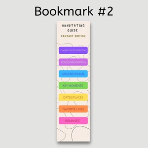 ANNOTATING BOOKMARKS | Bookmarks | Annotating Tabs | Book Lovers ...