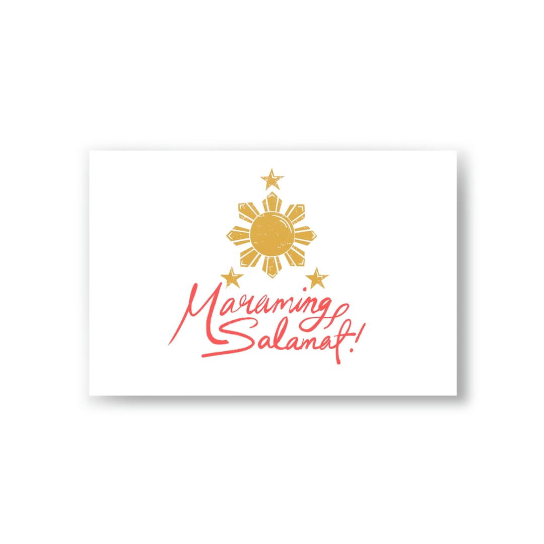 Maraming Salamat Filipino Thank You Postcards (10pcs) - Etsy