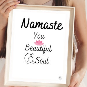 Namaste Wall Art, Digital Download, Aesthetic Wall Art, Dictionary Word ...