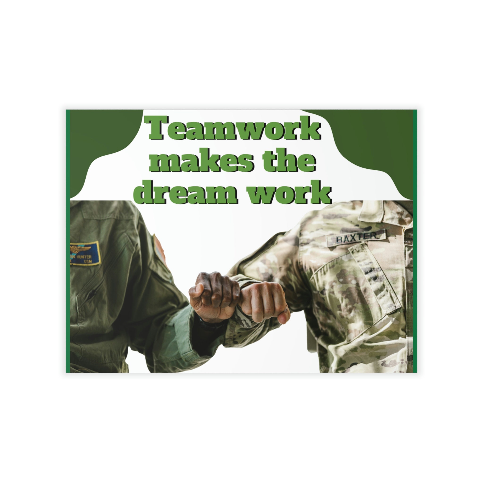 Teamwork Makes the Dream Work Military Wall Decal Sticker - Etsy