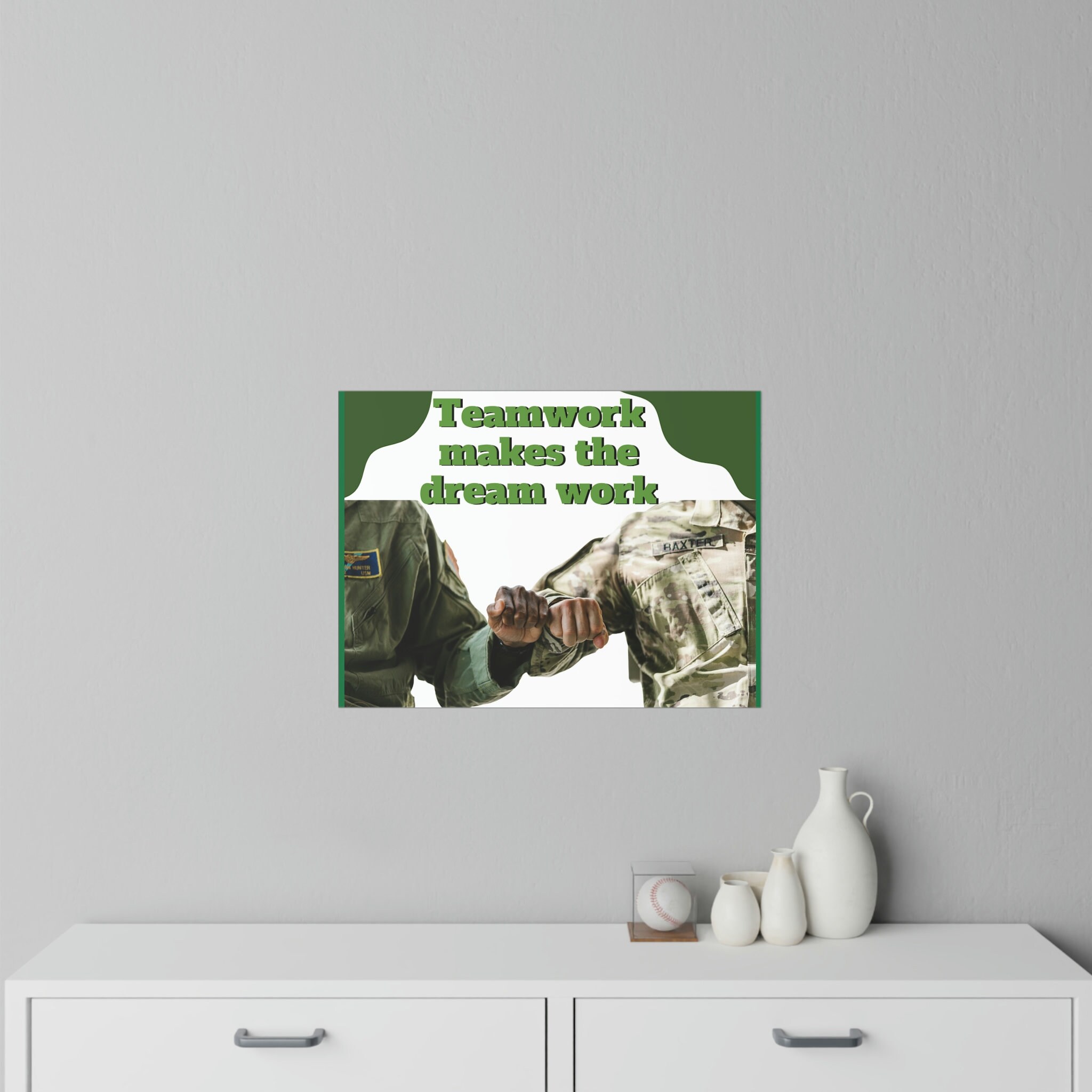 Teamwork Makes the Dream Work Military Wall Decal Sticker - Etsy