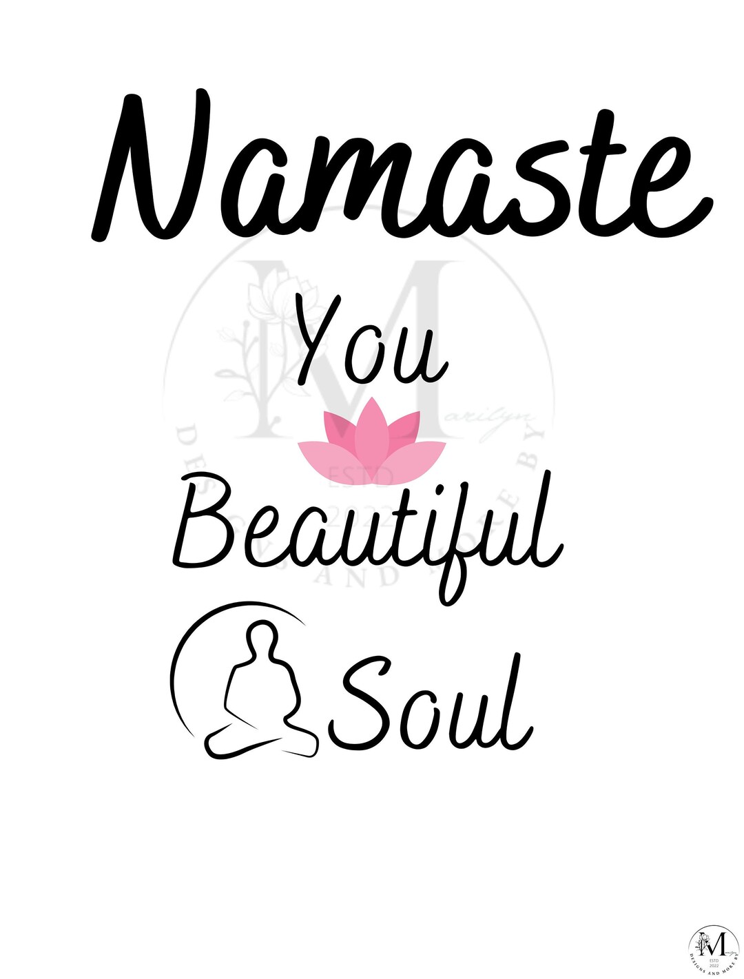 Namaste Wall Art, Digital Download, Aesthetic Wall Art, Dictionary Word ...