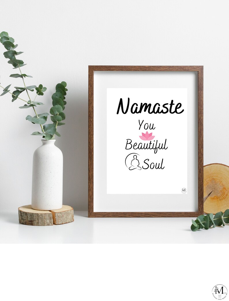 Namaste Wall Art, Digital Download, Aesthetic Wall Art, Dictionary Word ...