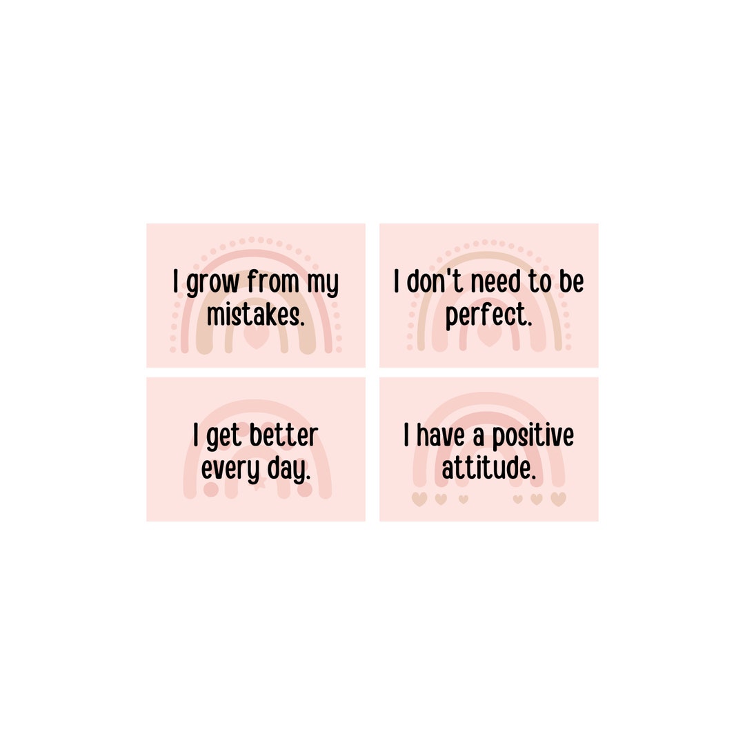 Affirmation Cards, Printable, Self-help, Affirmation Notes, Notes of ...