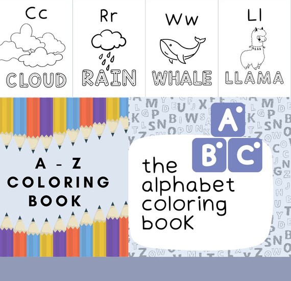 Pre-k/elementary ABC Alphabet Coloring Book Writing - Etsy