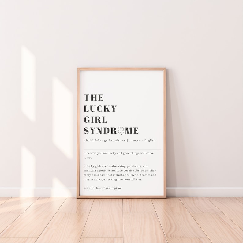 Lucky Girl Syndrome Digital Wall Print - Etsy