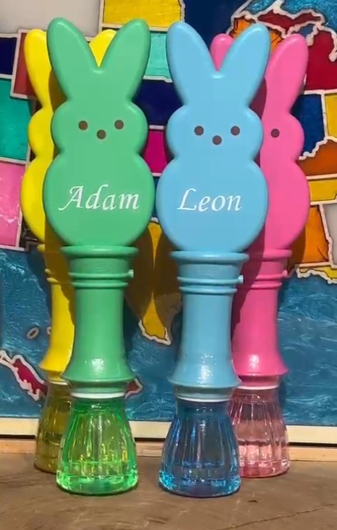 Peeps LED Bubble Wand Light up Easter Bunny FREE Personalization Easter ...