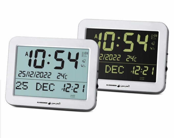 Digital Azan Clock | Azan Clock With Dual | in White Colour and Black ...