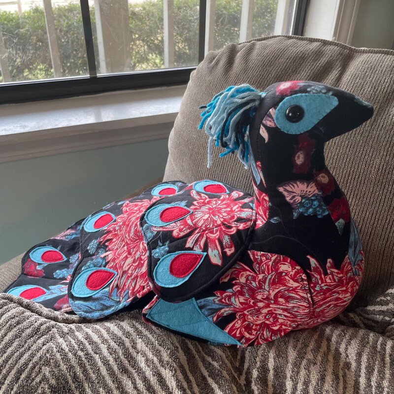 Peacock Pillow - Etsy
