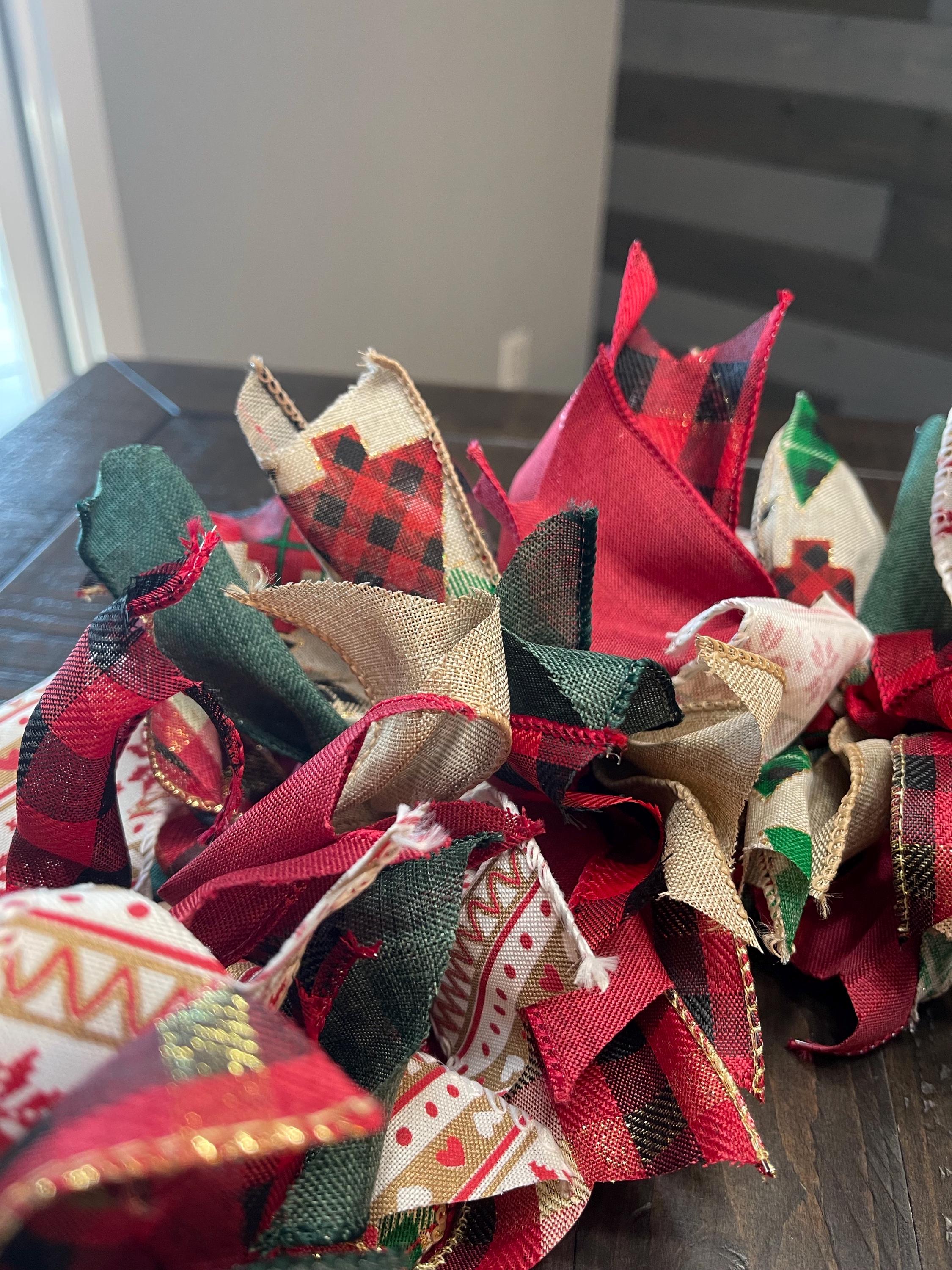 Christmas Garland; Wired Ribbon Garland, 4 Feet Long - Etsy