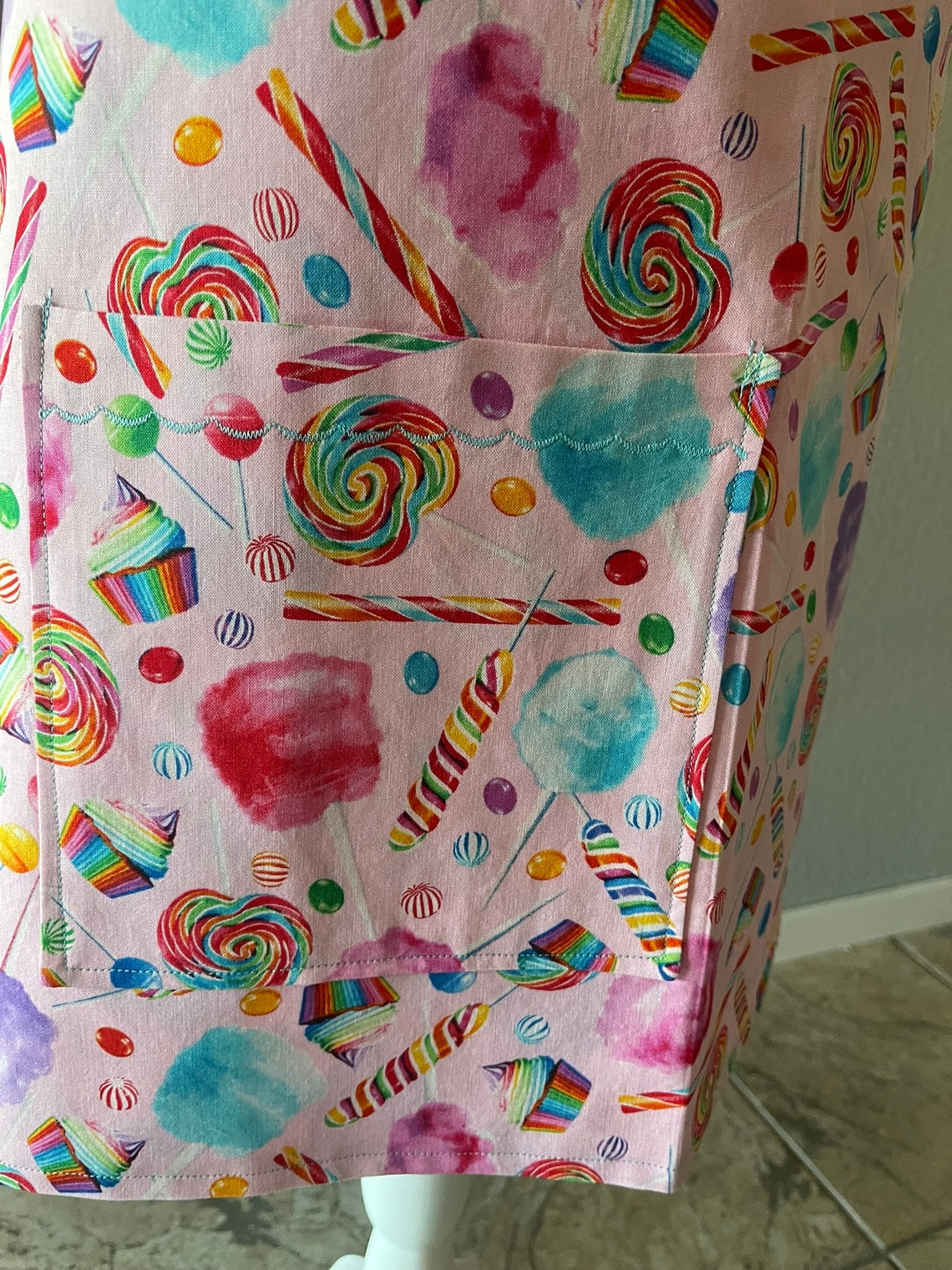 Cotton Candy Apron Cupcake Apron Candy Apron Reversible Apron Handmade ...