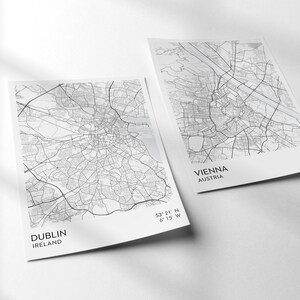 Dublin Wall Art, Dublin Map Printable, Ireland Minimalist Art, Irish ...