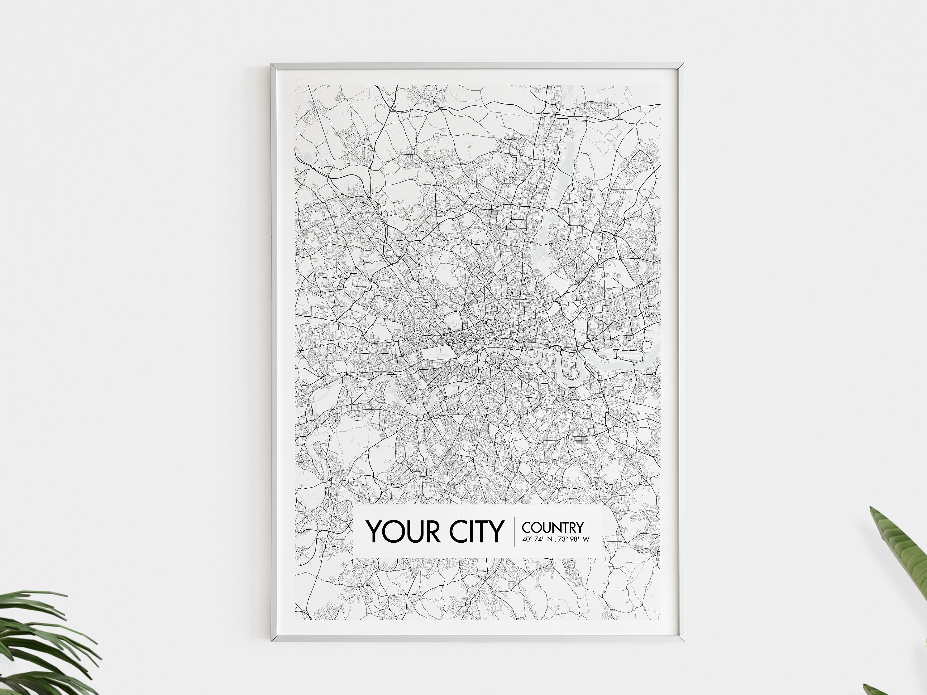 Custom City Map Any Town Any City Custom City Map Print - Etsy