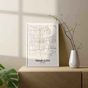 Custom City Map, Any Town, Any City, Custom Area Map, Custom Map Print ...