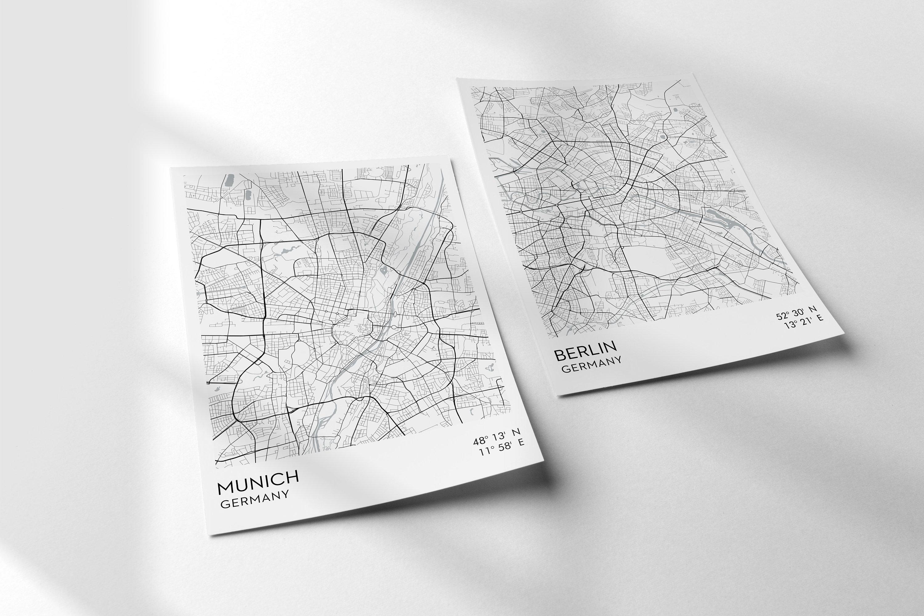 Munich City Map Download Germany Map Print München Large - Etsy