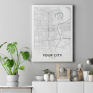 Custom City Map, Any Town, Any City, Custom Area Map, Custom Map Print ...