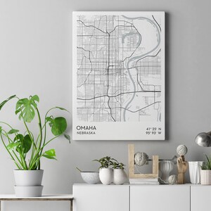 Omaha City Map, Nebraska Wall Art, Omaha Map Prints, Omaha City Nursery Poster, Printable Wall ...