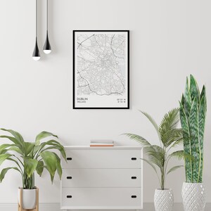 Dublin Wall Art, Dublin Map Printable, Ireland Minimalist Art, Irish ...