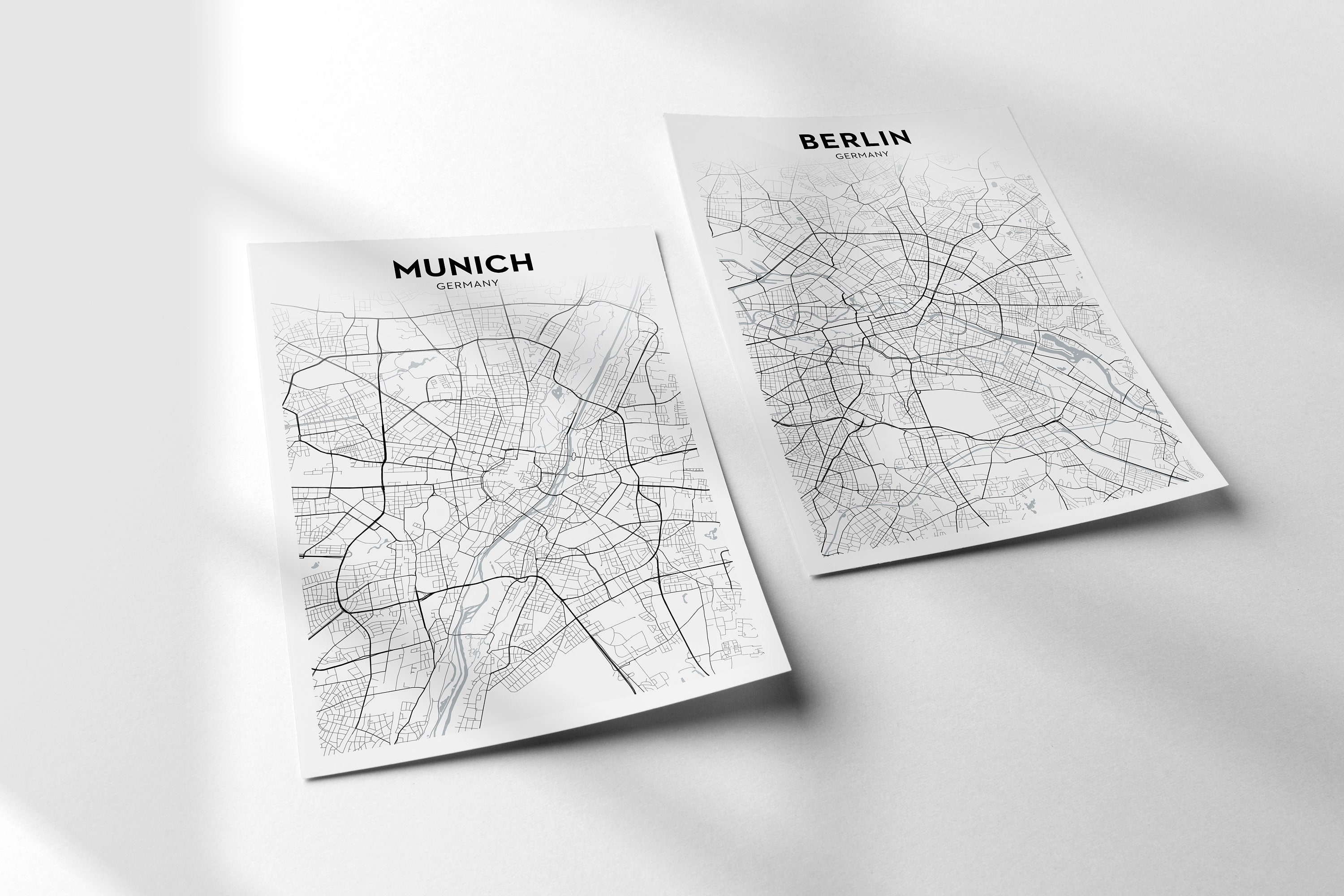 Munich City Map Download Germany Map Print München Map Art - Etsy Canada