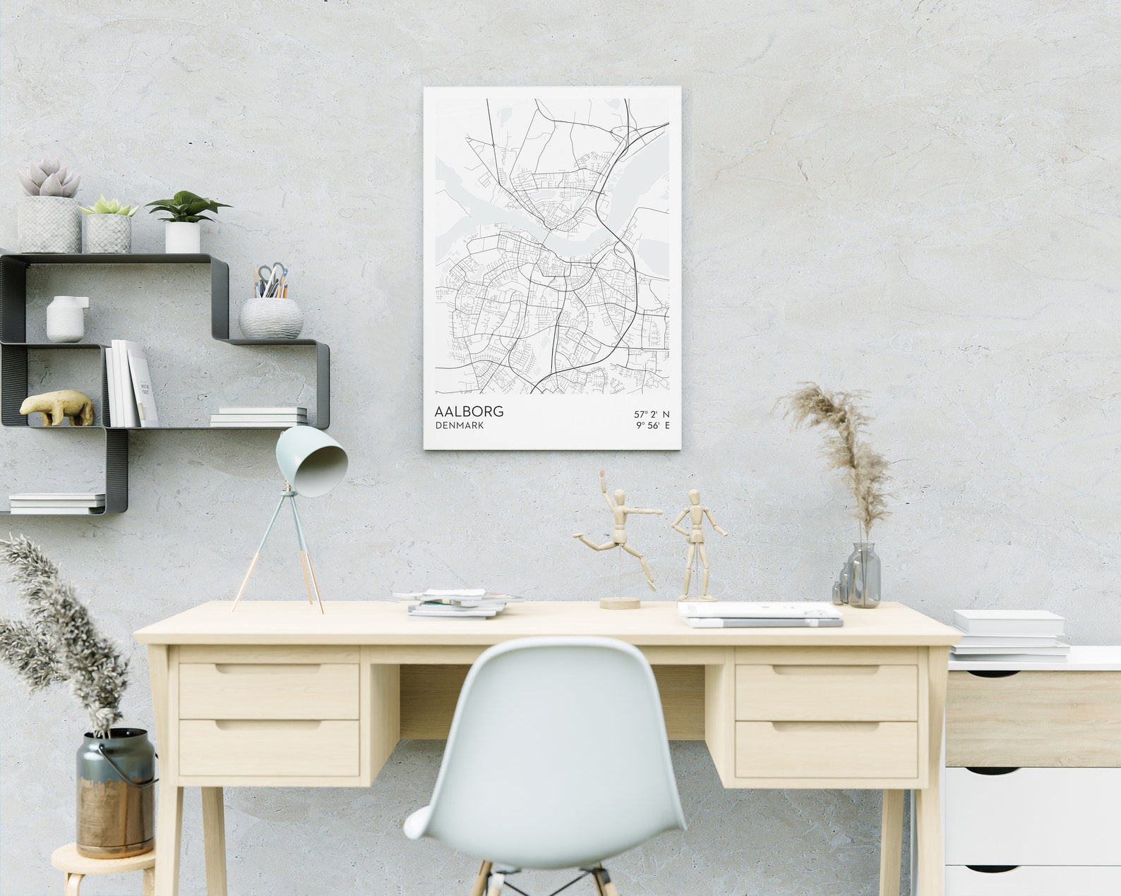Aalborg City Map Art, Aalborg Poster, Denmark Cities, Aalborg Location ...