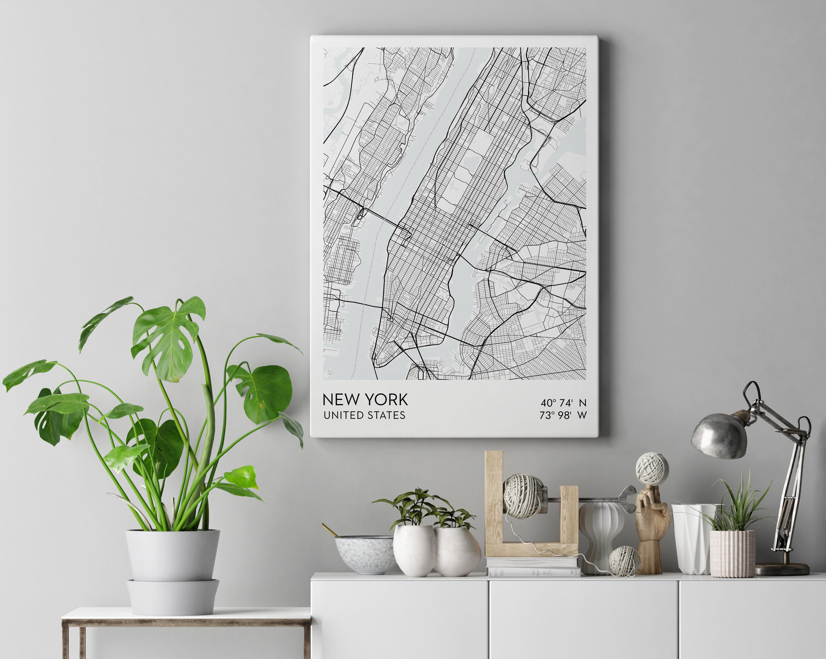 New York City Map Print, NYC Map Art, Manhattan Map Poster, NY ...
