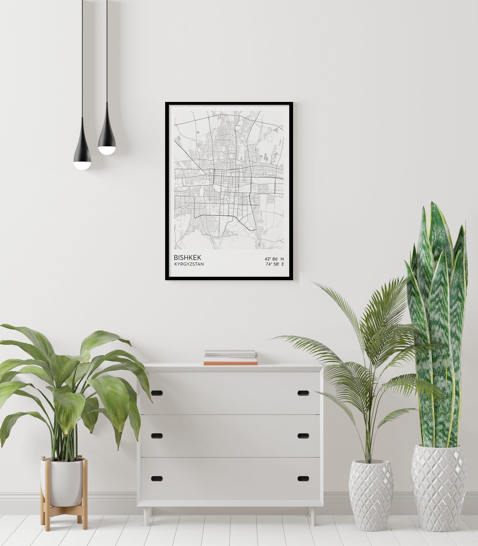 Bishkek City Map Print, Kyrgyzstan Map Art, Бишкек картасы арт, Bishkek ...