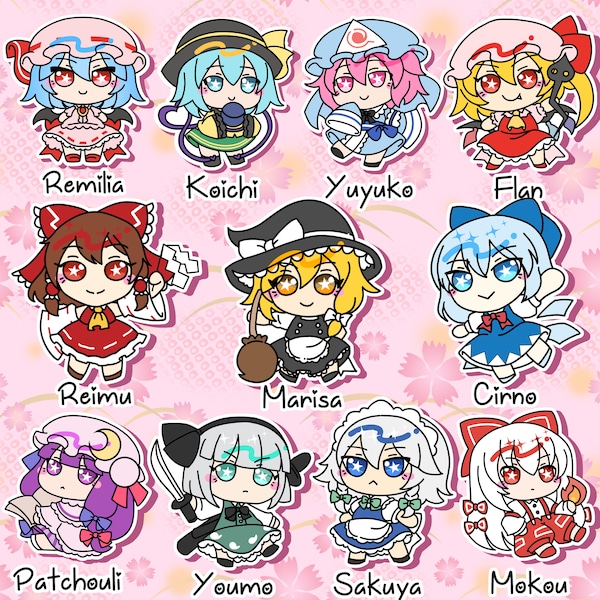 Touhou Project Stickers - Etsy