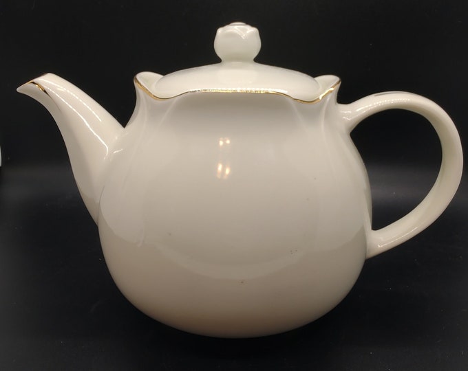 Vintage Regal Manor Robinson Design Group White Fine China Teapot With ...