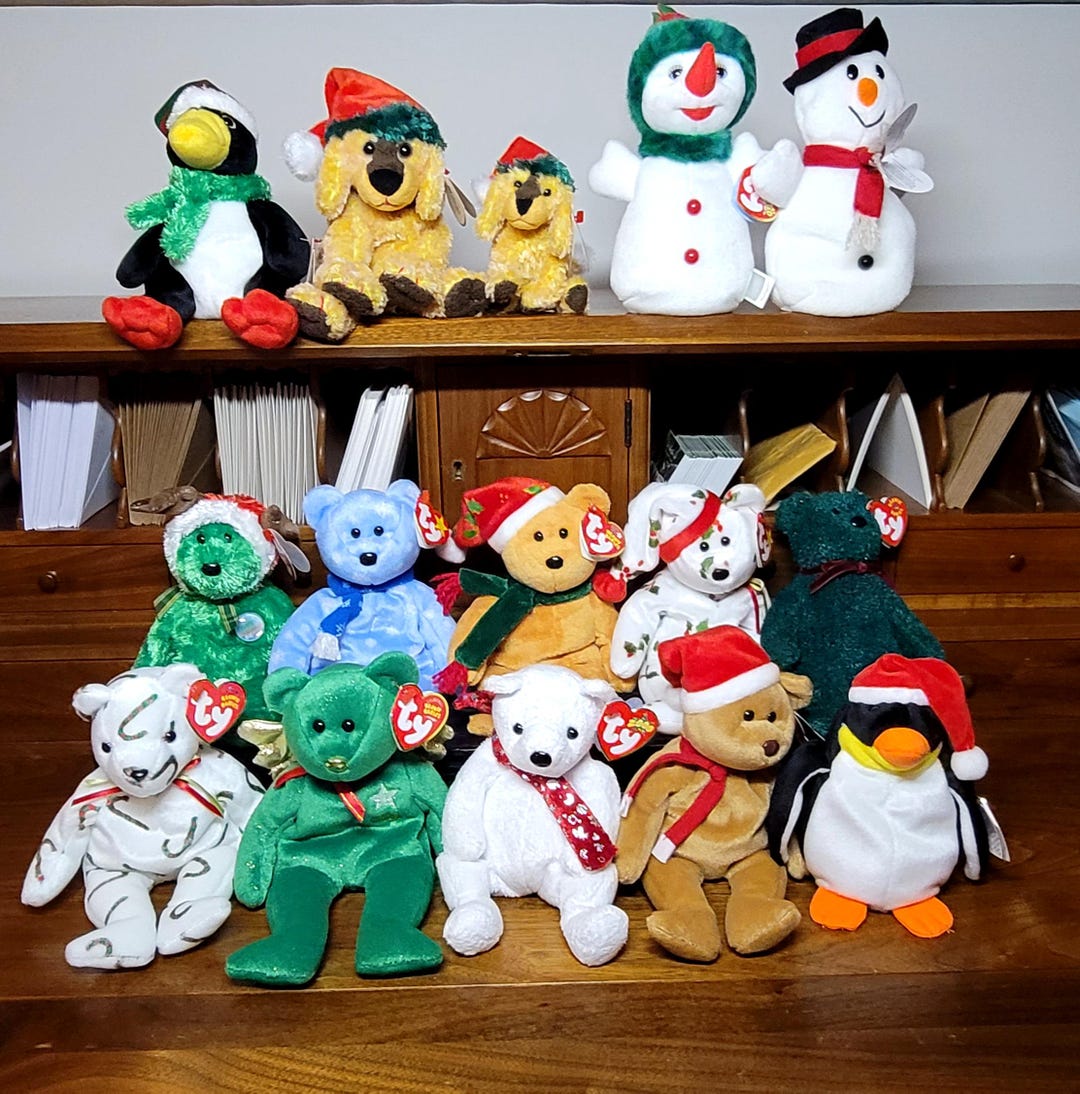 Christmas TY Beanie Babies Holiday You Choose (pvc and PE), MWMT - Etsy