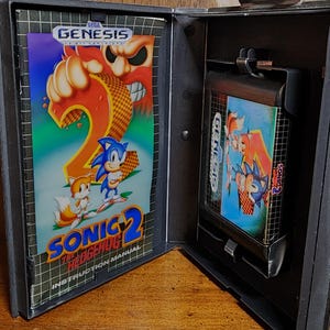 Vintage Sonic the Hedgehog 2 Sega Genesis Game Complete With Case ...